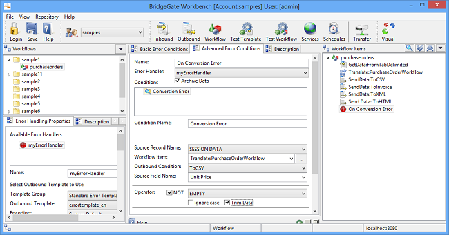 BridgeGate Samples and Tutorials
