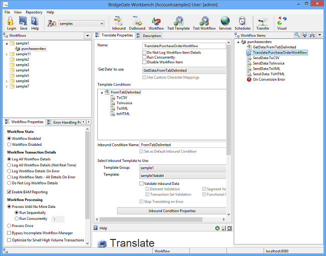 BridgeGate Samples and Tutorials