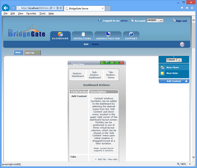 BridgeGate Samples and Tutorials